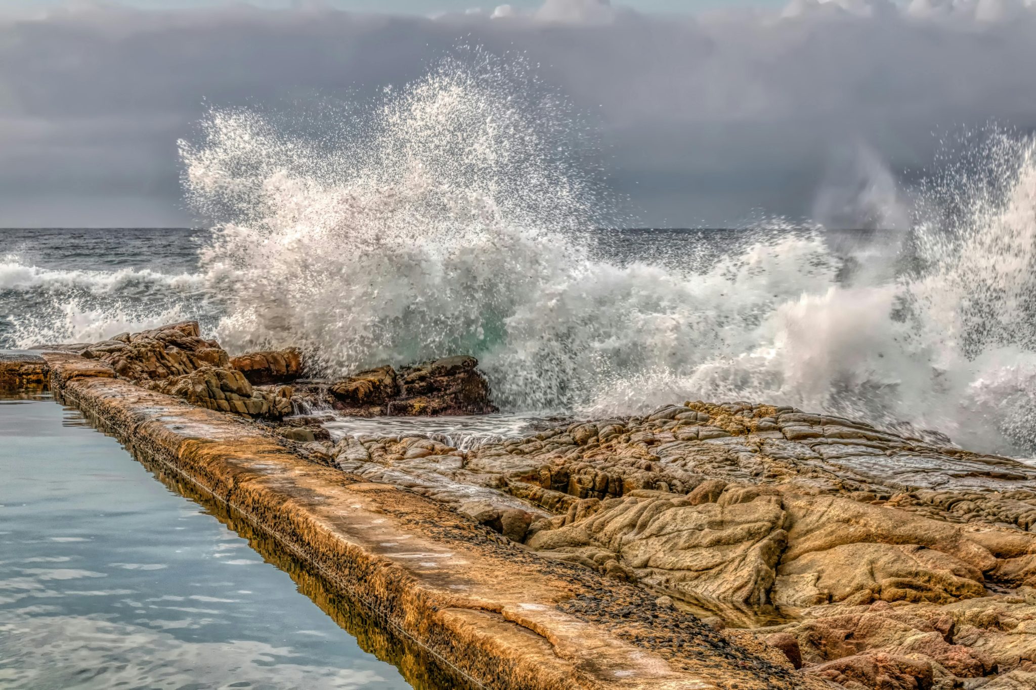 Natural Tidal pools along the coast - Rove SA